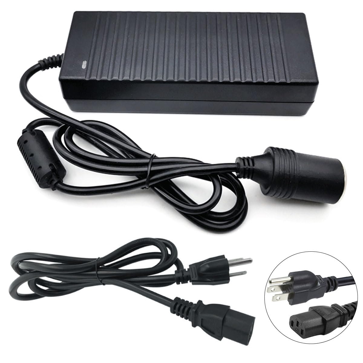 Apalie AC to DC Converter,120W 120V/110V to 12V/10A Cigarette Lighter ...