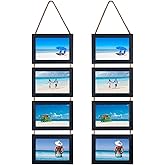 Amazon.com: Lavezee 4x6 Black Hanging Collage Picture Frames Set of 2, 8 Opening Vertical Frame ...