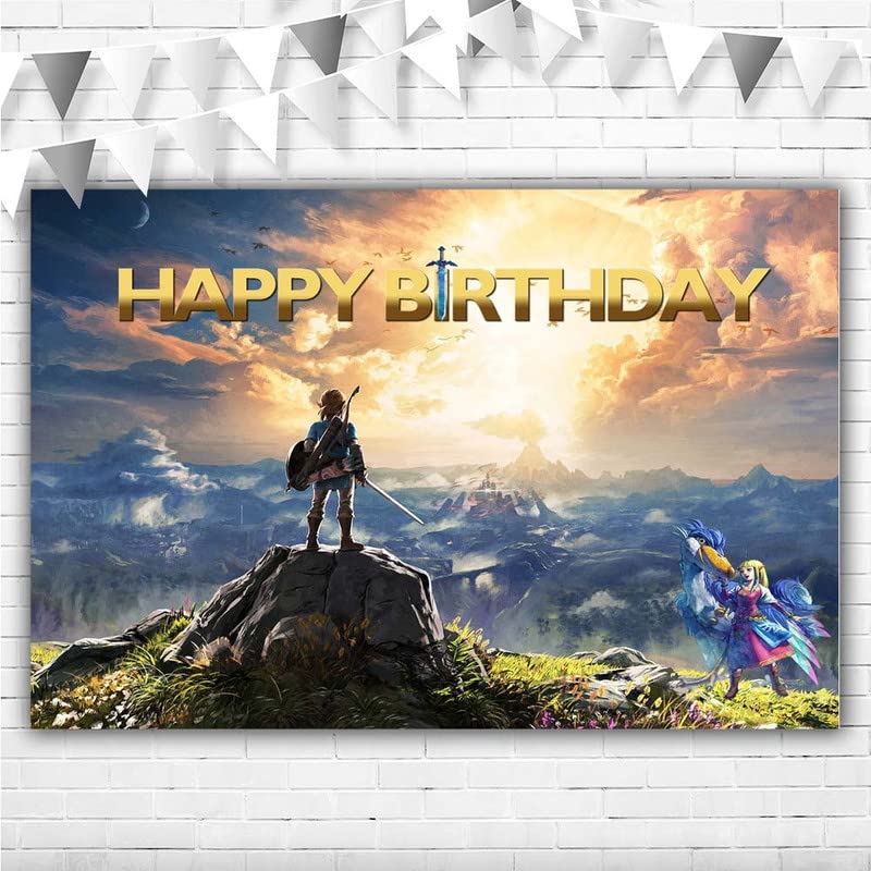 Mua SIMILAR The Legend of Zelda Backdrop Happy Birthday for Boys 5x3ft ...
