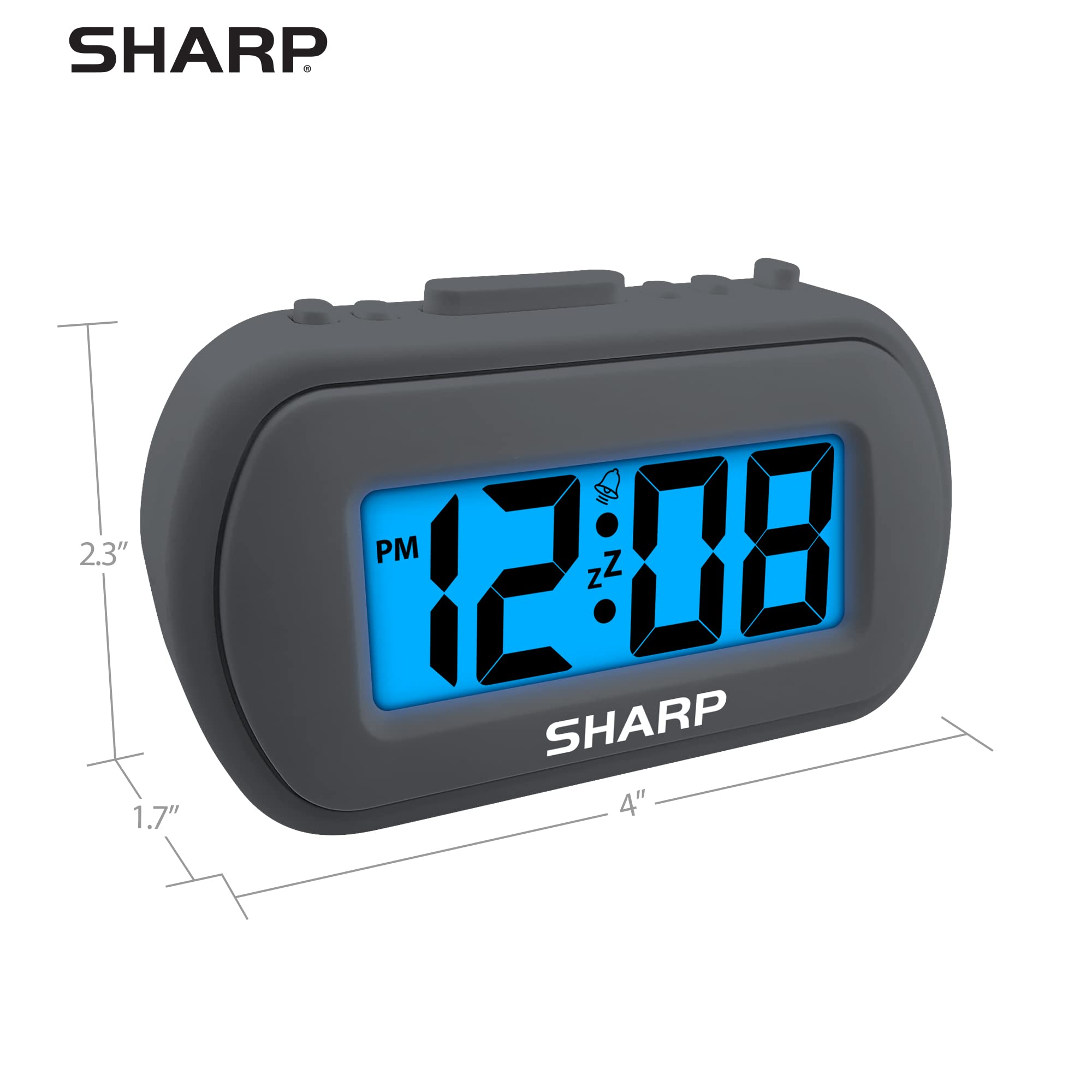 Mua SHARP Digital Alarm Clock – Tactile Plastic Case with Soft ...