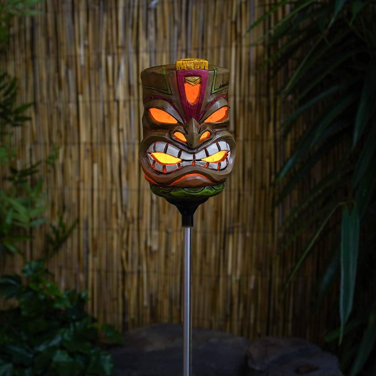 Festive Lights - Solar Powered Tiki Stake Lights - Polynesian Style ...