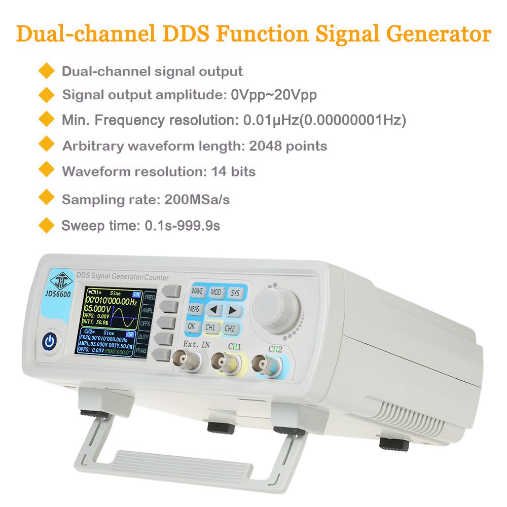 KKmoon 40MHz Function Signal Generator Dual-channel DDS Arbitrary ...