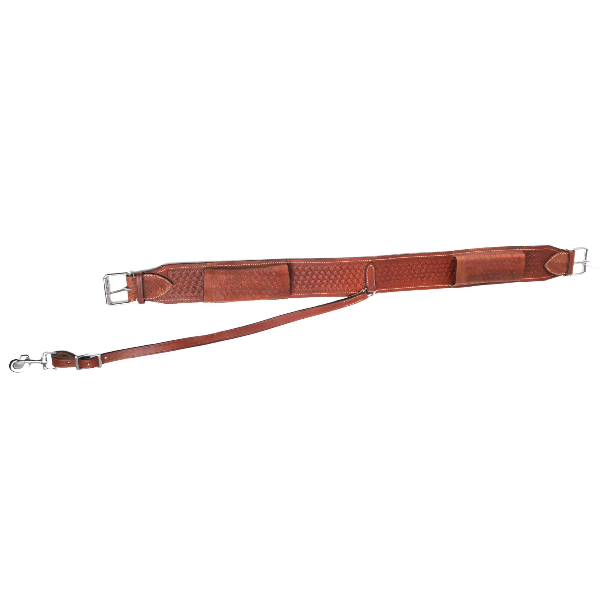 Hulara Western Carved Leather Rear Flank Back Saddle Girth Cinch Belt ...