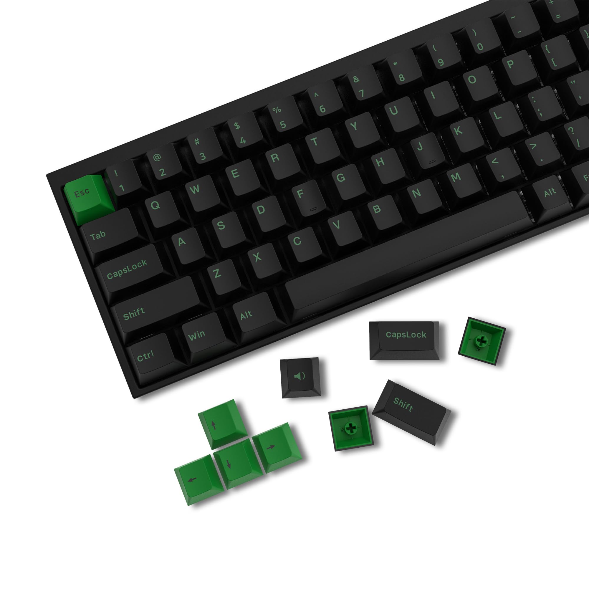 Mua XVX Doubleshot PBT Keycap - Green on Black Keycaps, 168 Keys Custom ...