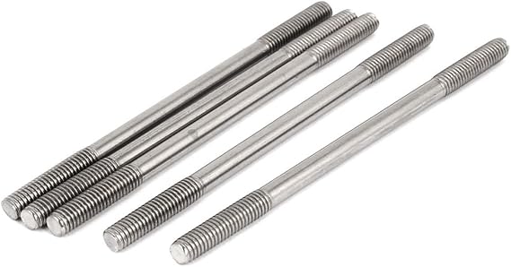 Amazon.co.jp: uxcell M6x110mm ダブルエンドボルト スタッド付き 304ステンレススチール プッシュブレース 2 ...