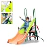 Platports 8 FT Freestanding Backyard Wavy Water Slide for Children ...