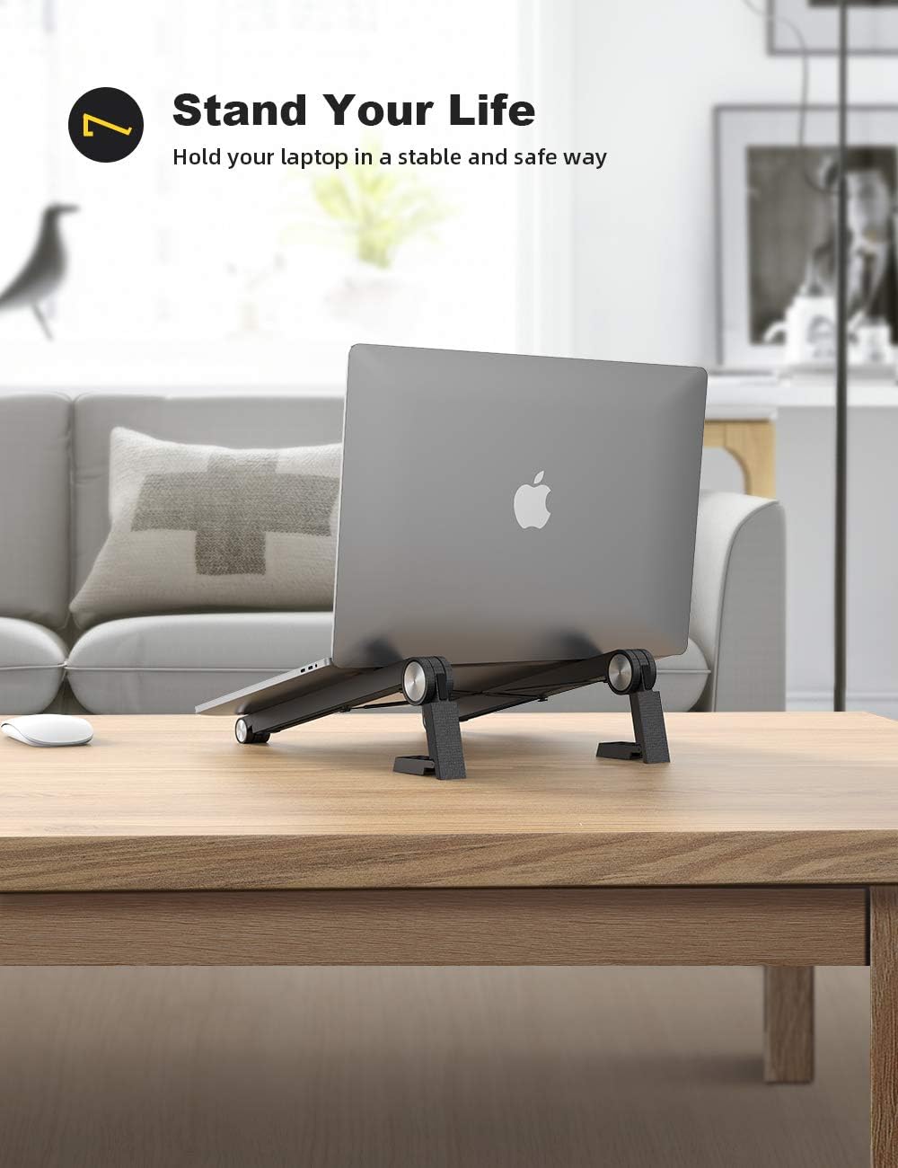 Lamicall Laptop Stand, Portable Laptop Riser – Ergonomic Desktop Stand ...