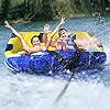 Sable 3 Person Towable Tube for Boating, 1-3 Rider Inflatable Towable ...