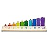 Melissa & Doug Counting Shape Stacker - Wooden Educational Toy with 55 ...