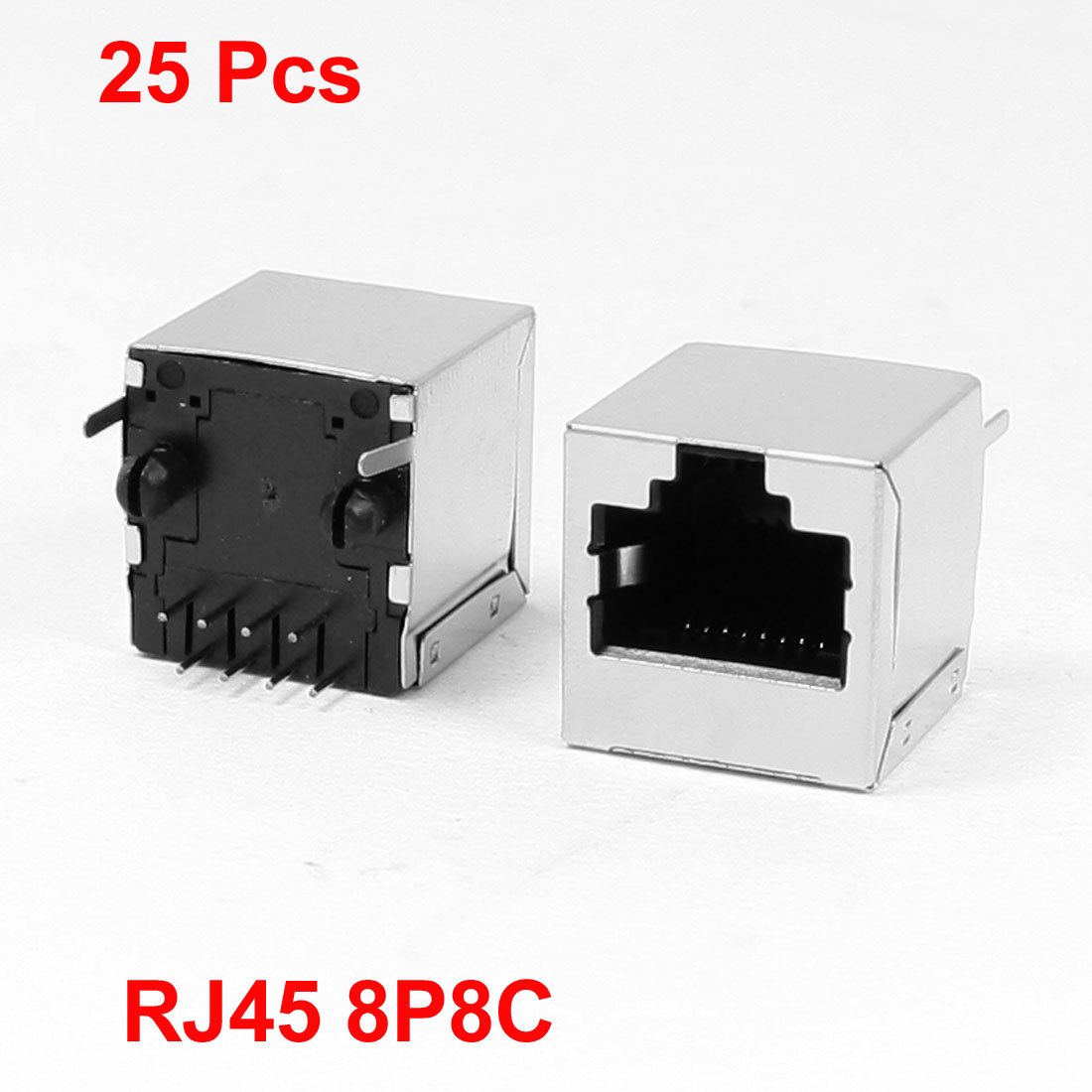 Buy 25 Pcs 8P8C RJ45 PCB Jack Vertical Female Connector Online at Low ...