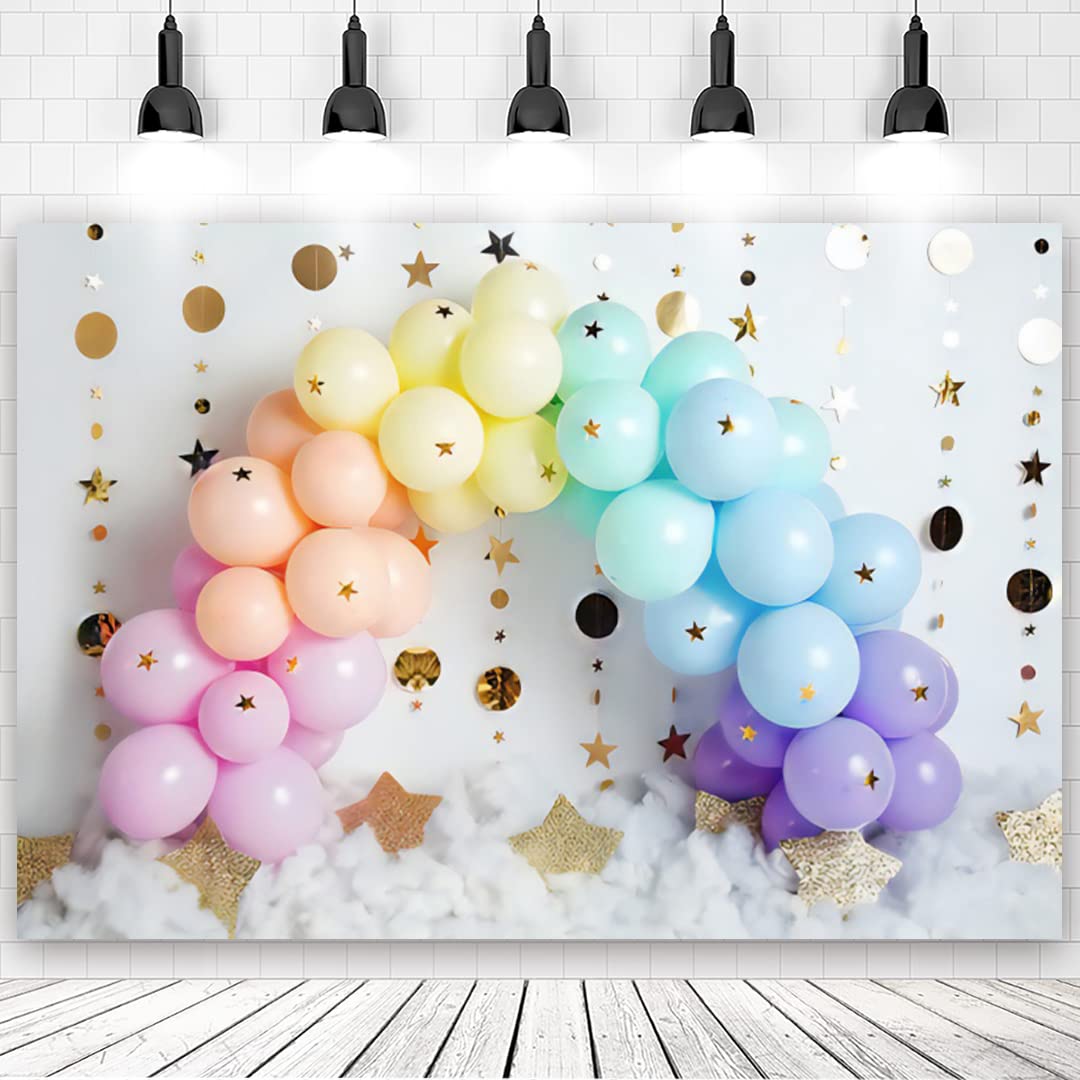7x5ft Colorful Balloons Backdrop for Kids Portrait Background Rainbow ...