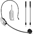 Amazon.com: Bietrun UHF Wireless Microphone Headset, 165ft Range ...