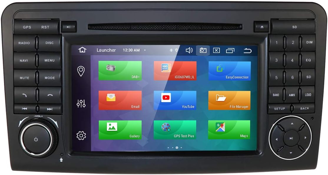 Android 9.0 Double Din Car Radio for Mercedes Benz ML Class W164 GL ...