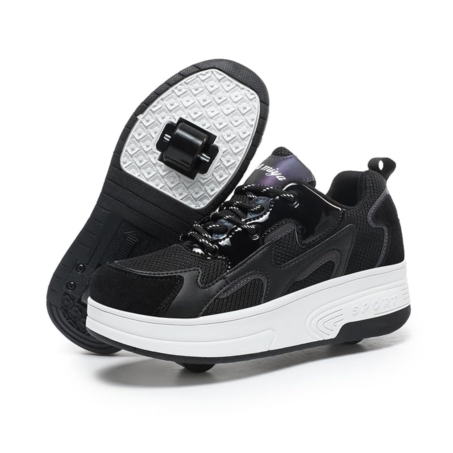 Wooowyet Retractable Roller Skate Shoes Sneakers with Wheels for Girls ...