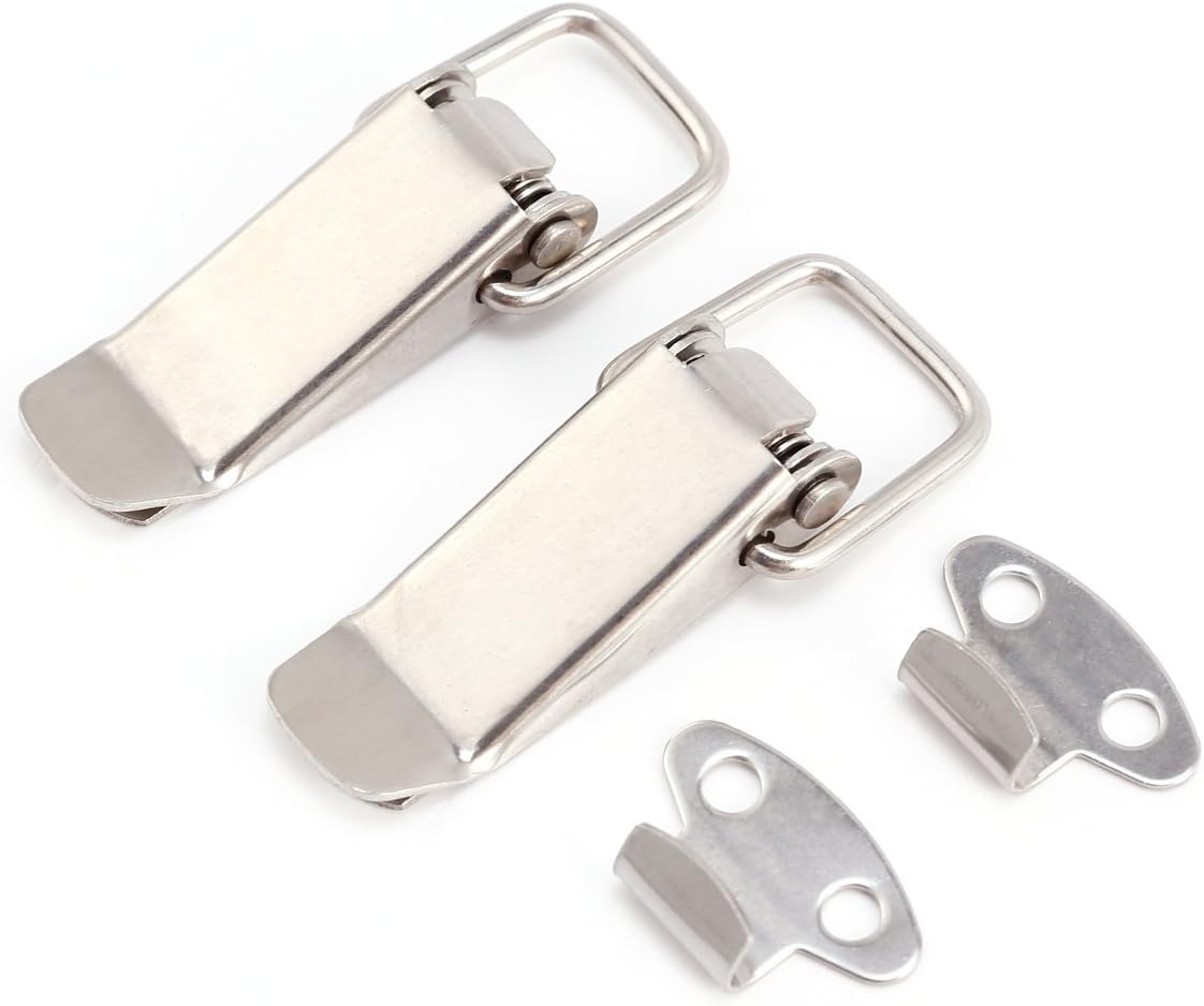 Spring Loaded Metal Suitcase Chest Locking Toggle Latch Hasp Lock ...