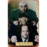 Amazon.com: HTINSIGN The Three Stooges Movie Poster Retro Metal Sign ...