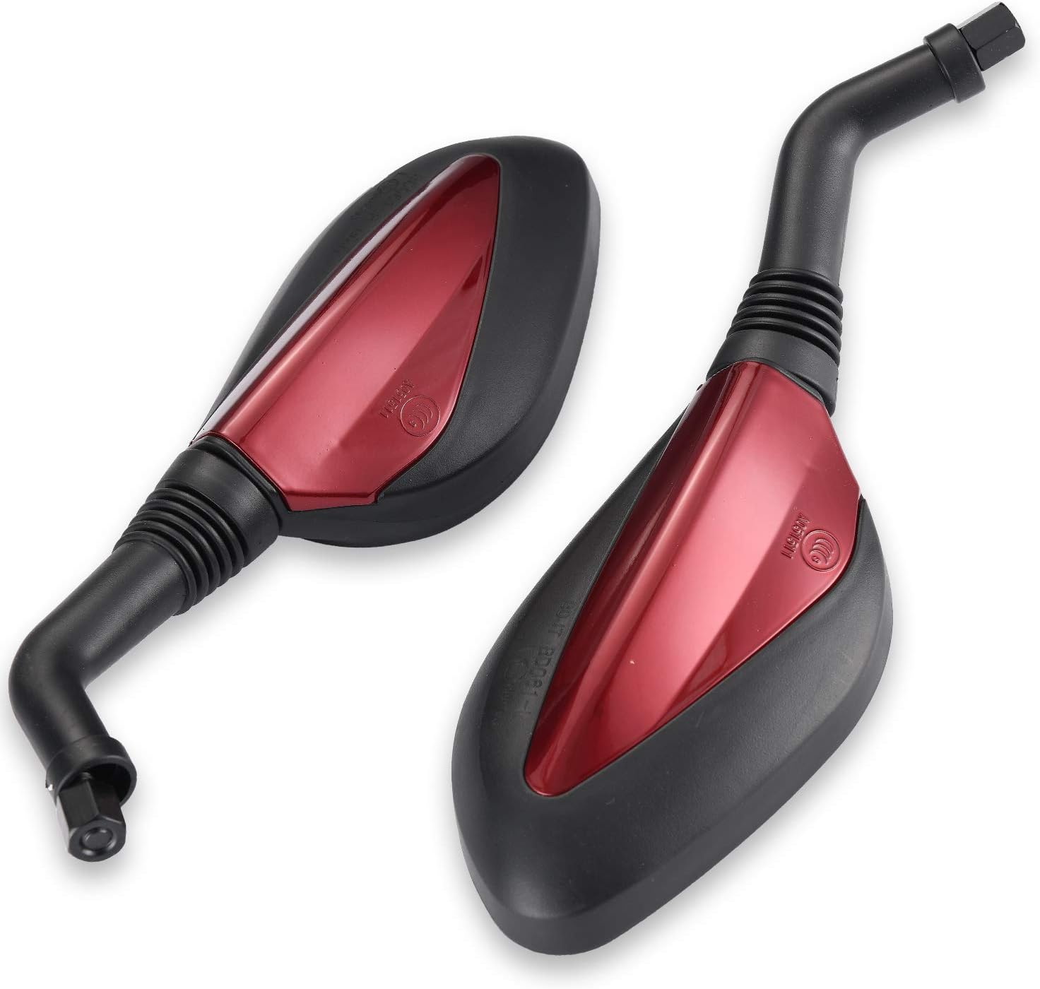 Amazon.com: CLEO 8mm Rright Red Side Mirrors for GY6 50cc 125cc 150cc ...