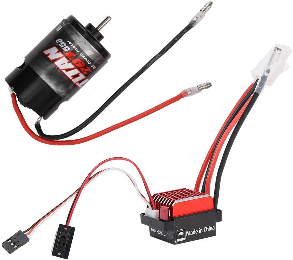 Dilwe ESC RC Brushed Motor, 360A Brushed Electronic Speed Controller ...