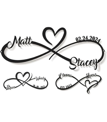 Infinity Tattoo With Names And Heart