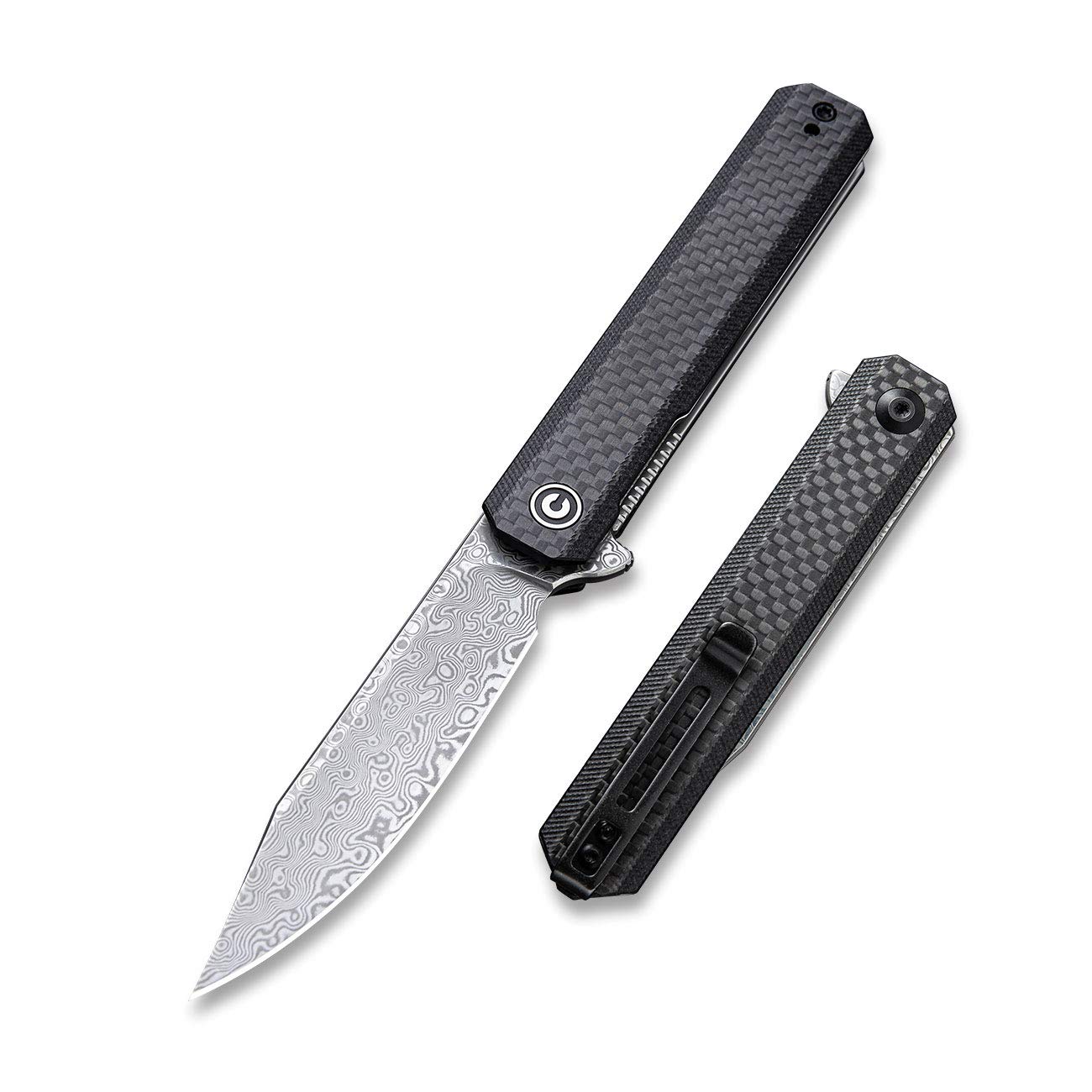 CIVIVI Chronic Damascus Pocket Knife - Outdoor Damascus Steel Hunting ...