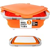 Amazon.com: Drip EZ Collapsible BBQ Prep Tubs 2-Piece Set- For Meal ...