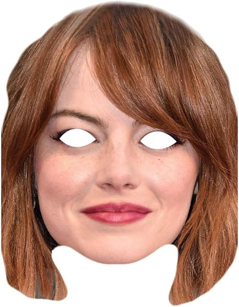 Emma Stone Celebrity Card Face Mask Fancy Dress Party Single Face Mask ...