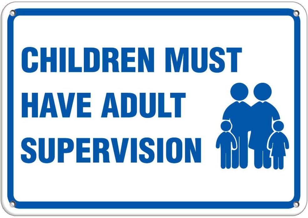 Amazon.com : Children Must Have Adult Supervision Pool Signs Vinyl ...