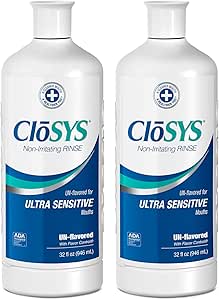 CloSYS Ultra Sensitive Antimicrobial Mouthwash, 32 Fl Oz (2 Count ...