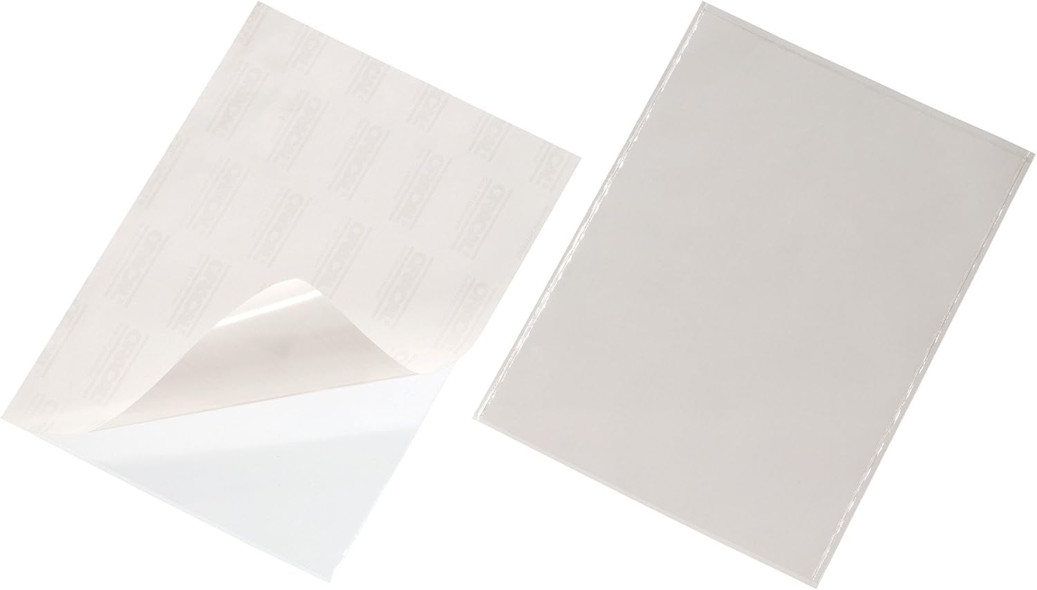 3L 10090 Filing Pockets Polypropylene Full Size Self-adhesive A4 Clear ...