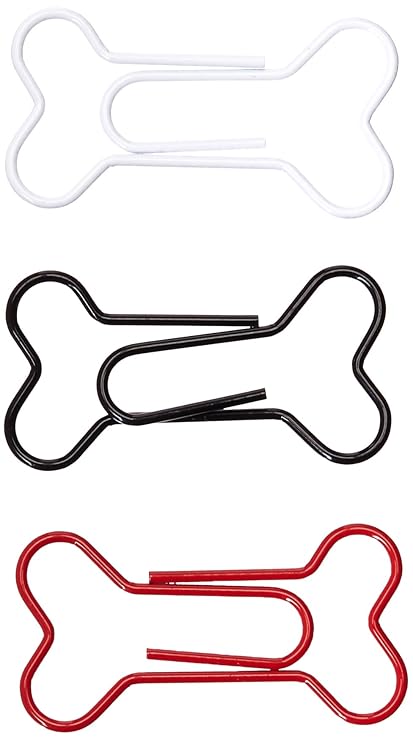 Creative Impressions Painted Metal Dog Bone Paper Clips 15/Pkg-Red ...