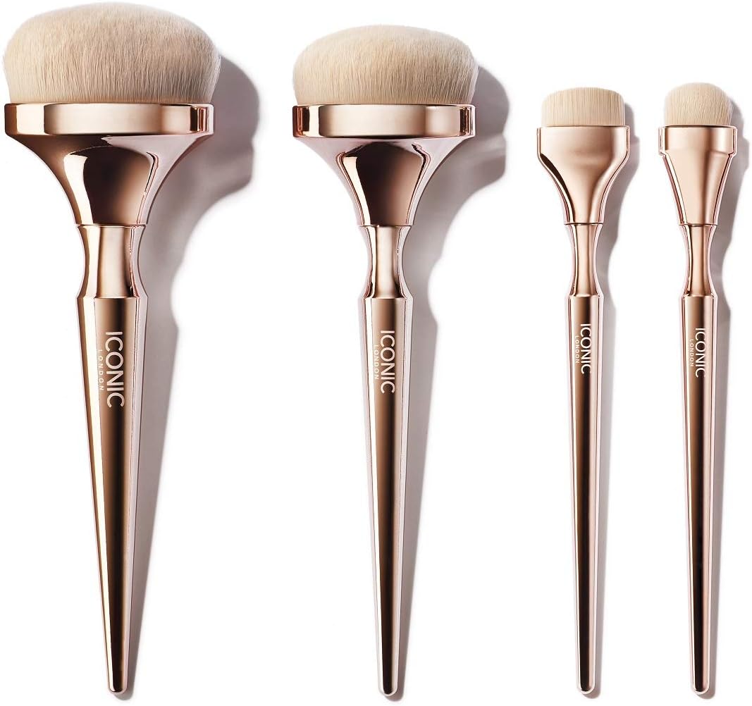 ICONIC London HD Blend Base Set – 4 Super Soft Makeup Brushes for ...