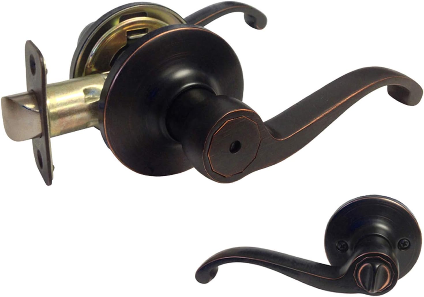 Dark Oil Rubbed Bronze Lock Door Lever Handle Entry/Privacy/Passage ...