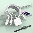 Amazon.com: USB C 100W Multi 3-in-1 Fast Charge Cable for Apple Smart ...