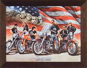 Amazon.com: Sturgis Rally by Dan Hatala 22x28 Motorcycle Flag Mount ...