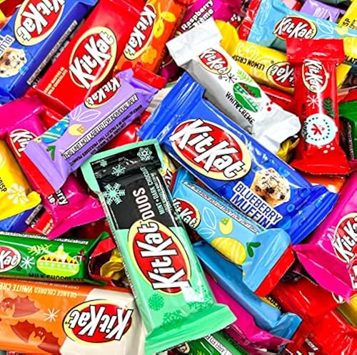 LaetaFood Halloween KITKAT Chocolate Candy Bars Assorted Flavors, Crisp ...