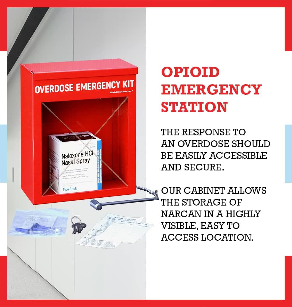Mua Overdose Emergency Kit Non-Locking Cabinet - High Visibility ...