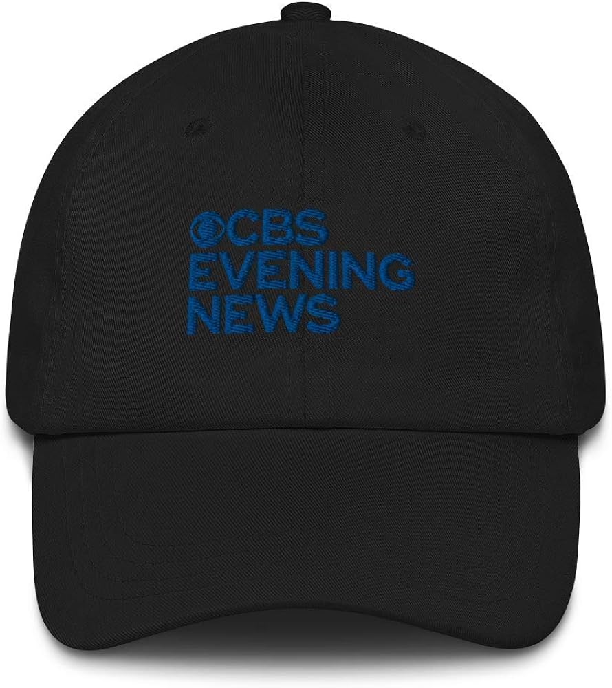 CBS News Evening News Logo Embroidered Hat - White at Amazon Men’s ...