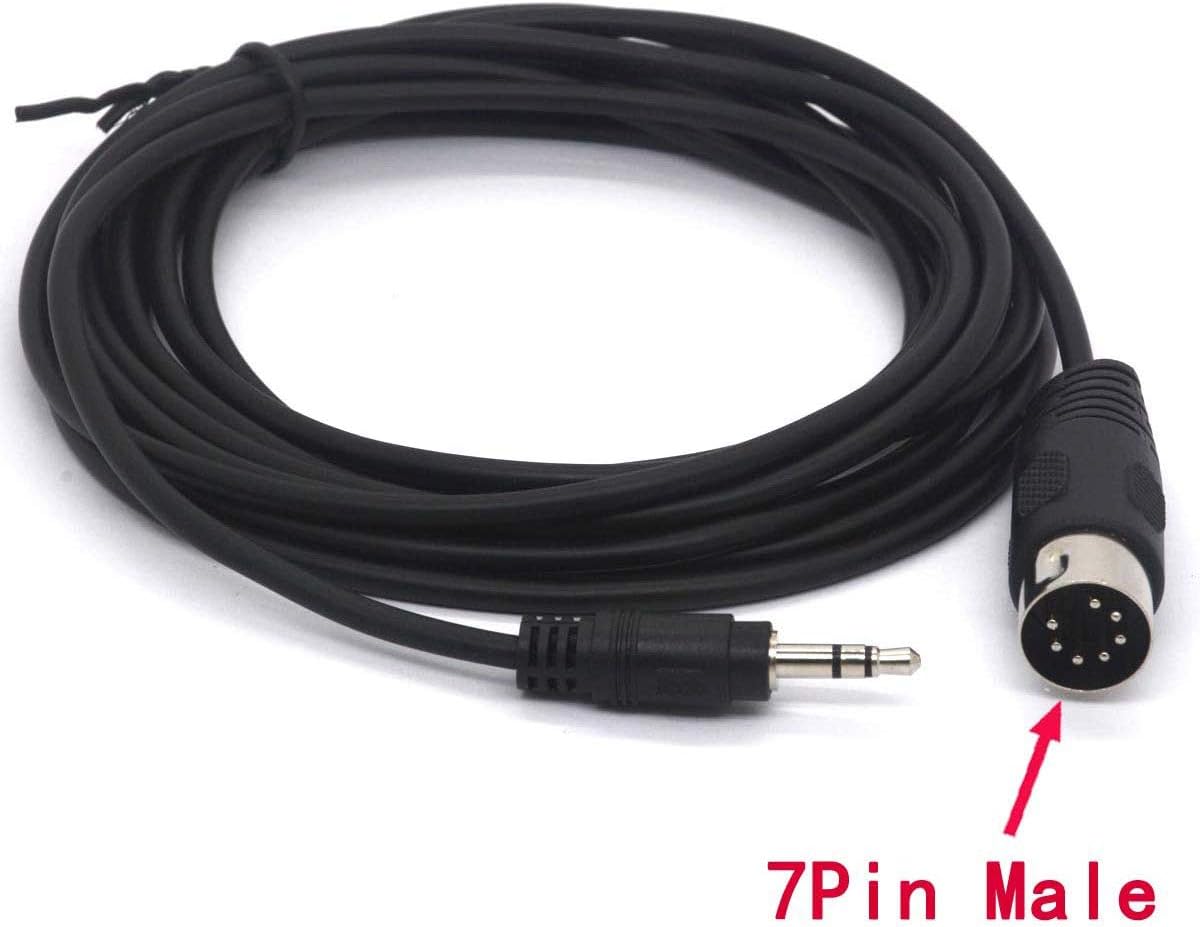 OpenII 7 Pin Din Cable, Midi Male to 3.5mm 1/8″ Male Audio Adapter Cord ...