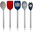 Amazon.com: COOK WITH COLOR Silicone Cooking Utensils, Kitchen Utensil ...