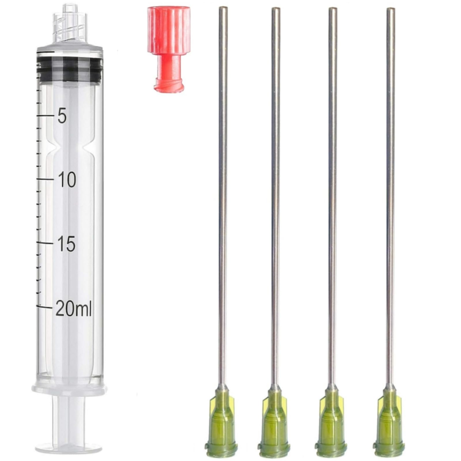 Mua 20 ml Syringe with Luer Lock Needles 4" and Storage Cap | Oil ...