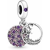 Amazon.com: PANDORA Jewelry Blue Compass Rose Dangle Crystal Charm in ...
