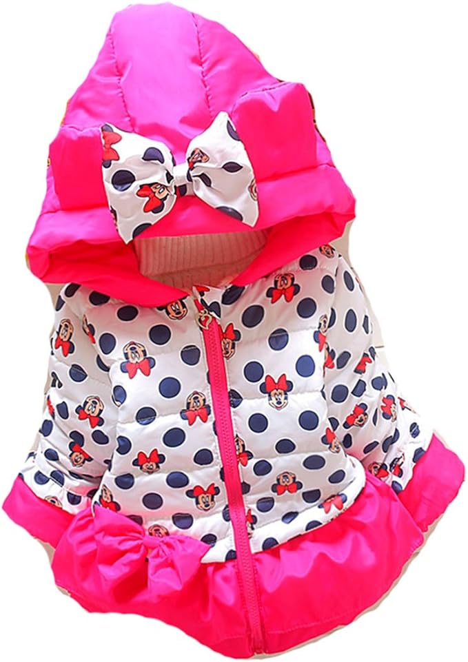 Amazon.com: Minnie Mouse Winter Coat Baby Girls Hooded Jacket Christmas ...