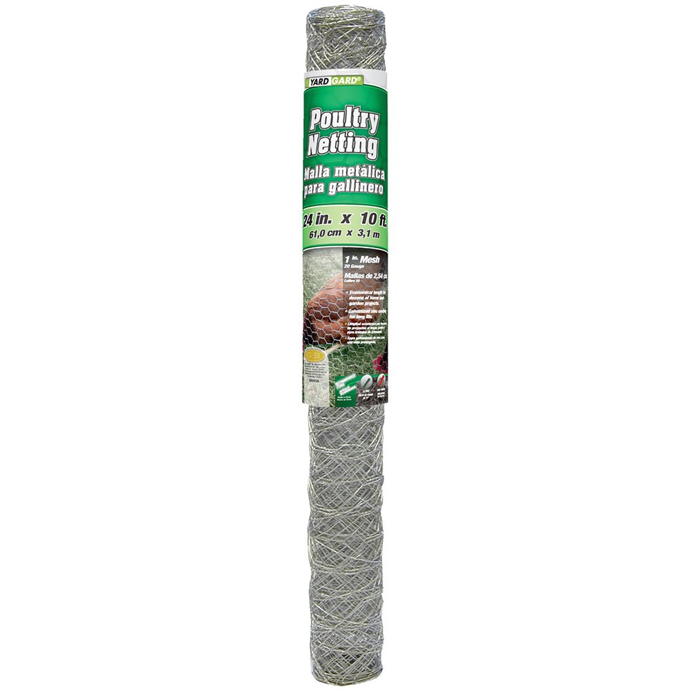 YARDGARD Chicken Wire 1 Inch Mesh 24 Inch X 10 Foot 20 Gauge Galvanized ...