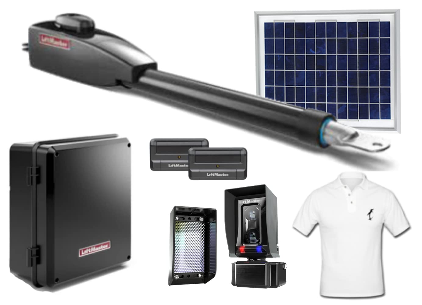 Mua Liftmaster LA412PKGUL Solar 12V Swing Gate Opener Kit with (2 ...