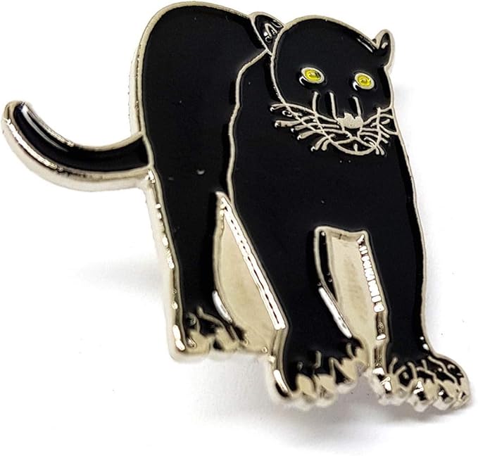 Amazon.com : Metal Enamel Black Panther Pin Badge with Gift Pouch ...