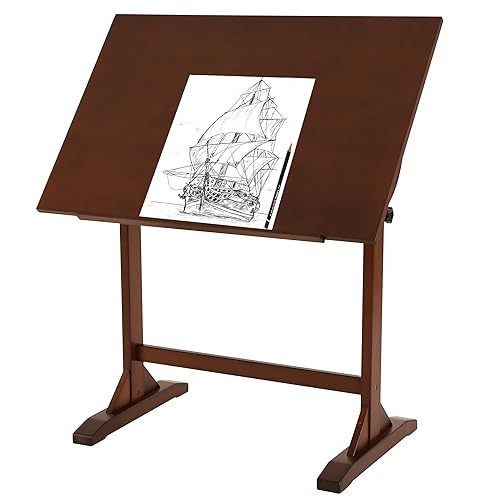 VISWIN Wood Drafting Table for Adults, 24'' x 35" Drawing Table with ...