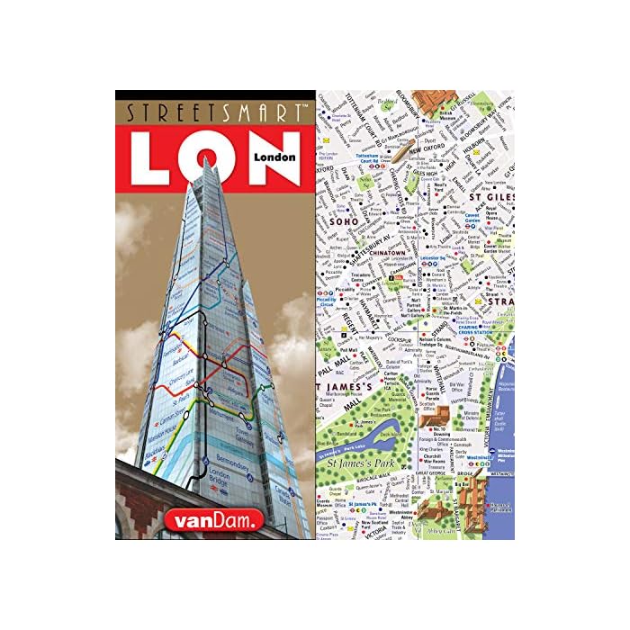 Buy StreetSmart® London Map by VanDam - City Center Street Map of ...