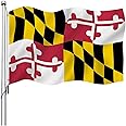 Amazon.com : REIDFERR Maryland Flag Outdoor 3x5 Ft Double Sided Heavy ...