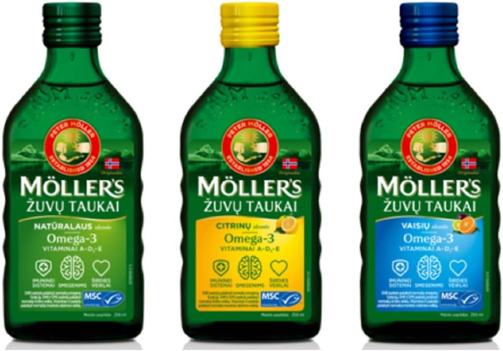 Moller Omega 3 Liver Oil Nordic Omega 3 6 9 Dietary Supplement with EPA ...