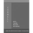 Cornell Note Taking Method Notebook: From Explanation and Example to ...